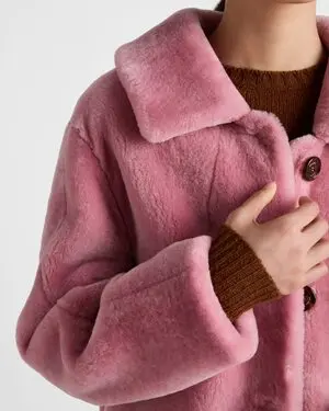 Prada Shearling Jacket - Begonia Pink | Editorialist
